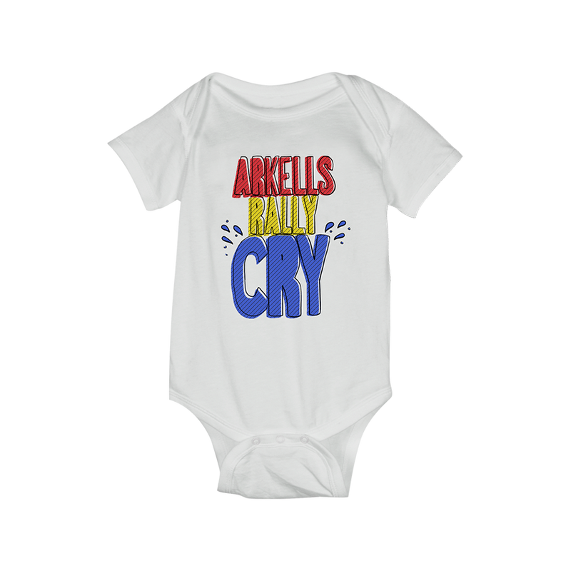 Arkells Rally Cry Baby White Onesie